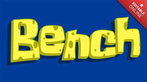 Bench Spongebob Logo Text Effect Generator