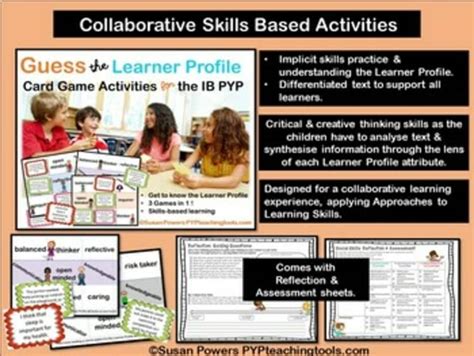 Ib Pyp Learner Profile Activity Guess The Attributes Bingo Games