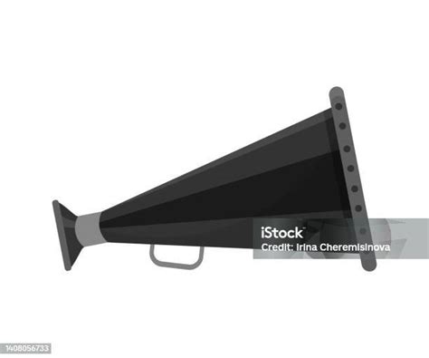 라우드 스피커 벡터 일러스트레이션 흰색 배경에 메가폰 고립 된 클립 아트 속보 기호 비디오 제작 및 홍보 장비 발표를위한 영화