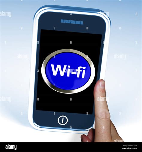 Wifi Button On Mobile Showing Hotspot Or Internet Connection Stock Photo Alamy