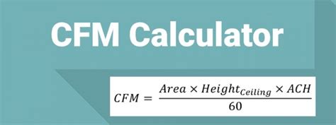 CFM Calculator How To Calculate CFM CFM Calculation Charts