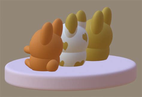 Obj File Three Cute Teddys 🪞 ・3d Printable Model To Download・cults