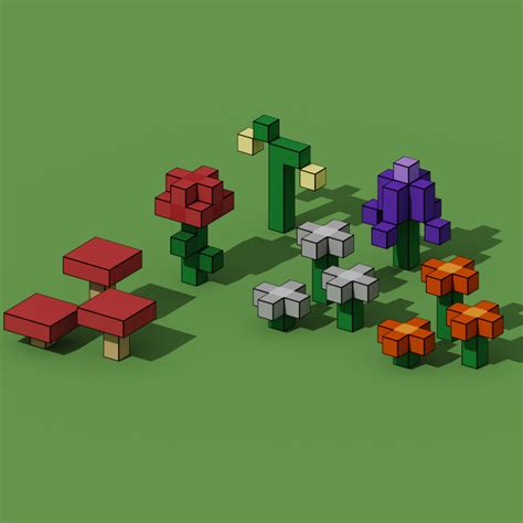 Free Voxel Foliage Asset Pack By Mango Voxel