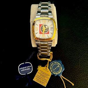 Accessories Mens Stainless Steel And 18k Gold Watch With Date New And