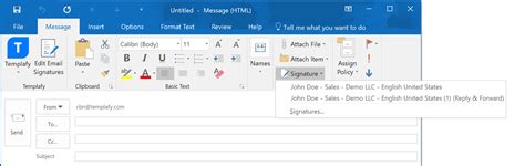 Email Signature Name In Outlook Templafy One Help Center
