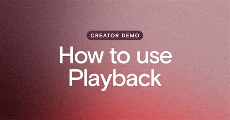 Playback Demo Streaming