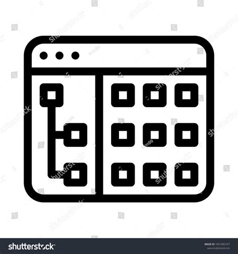 Tree Grid Interface Stock Vector Royalty Free 1051983107 Shutterstock