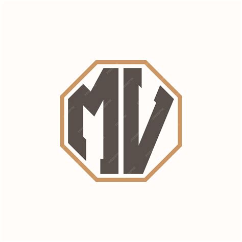 Premium Vector Modern Letter Mv Logo For Corporate Business Brand