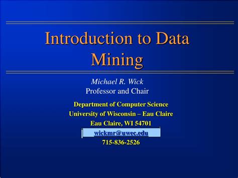 Ppt Introduction To Data Mining Powerpoint Presentation Free Download Id541295
