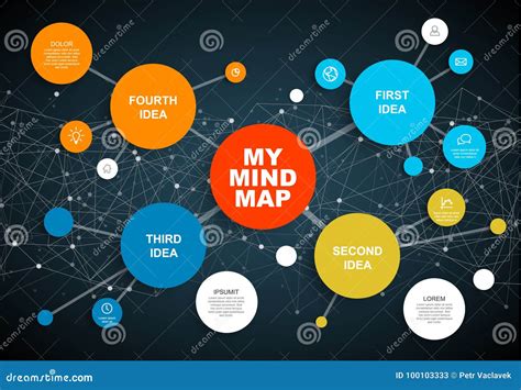 Vector Abstract Mind Map Infographic Template Stock Illustrations 240