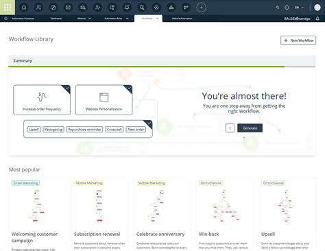 Workflow Generator Salesmanago Customer Data Platform Z Marketing Automation