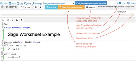 Sage Worksheets — Cocalc Manual Documentation