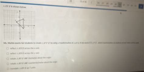 Solved 3 Of 38 16 33 0 Xyz Is Shown Below Ms Mathis Wants Her