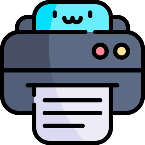 Printer Kawaii Lineal Color Icon