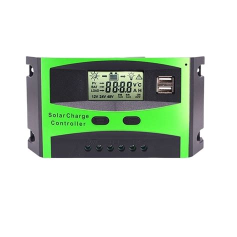 Solar Charge Controller Mppt 10a 20a 30a Lcd Display 12v 24v Auto Dual Usb Solar Charge And