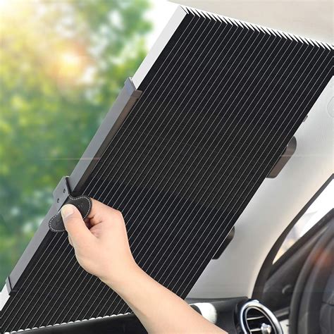 Dadhot Car Windshield Sun Shade Retractable Sun Shade Easy To Install