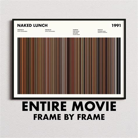 Naked Lunch Movie Barcode Print Naked Lunch Print Naked Lunch Poster