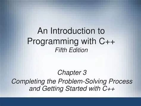 Ppt An Introduction To Programming With C Fifth Edition Powerpoint