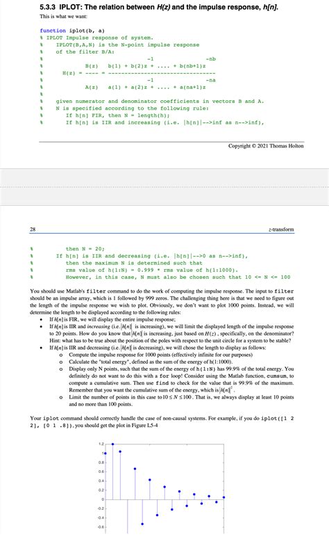 Solved 533 Iplot The Relation Between Hz And The