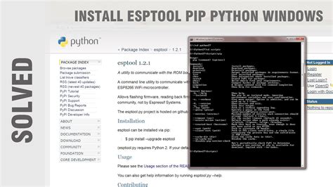 how to install esptool via pip python on windows cmd for esp8266