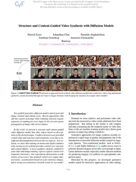 esser structure and content guided video synthesis with diffusion