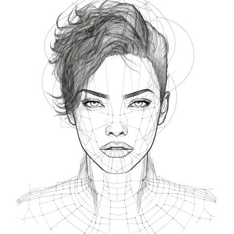 Premium Photo Portrait Of Woman Face Flat Art