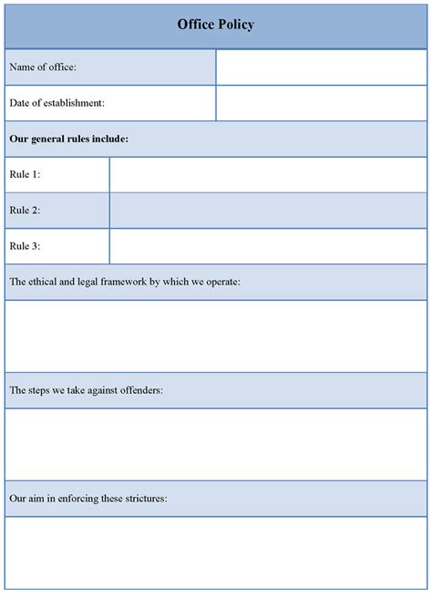 Free Microsoft Word Policy And Procedure Template