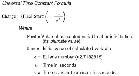 Time Constant Equations