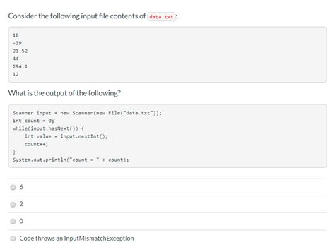 Solved Consider The Following Input File Contents Of Chegg Com