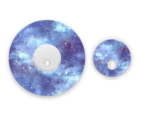 Midnight Watercolour Freestyle Libre 3 Diabetes Patch With Matching Vi Patch And Stick