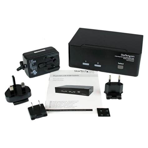 StarTech 2 Port Dual DVI USB KVM Switch With Audio USB 2 0 Hub SV231DD2DUA Mwave
