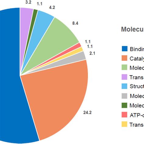Panther Gene Ontology Go Pie Chart Depicting The Molecular Functions