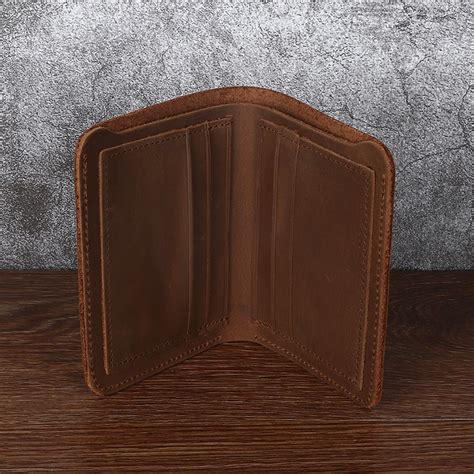 Minimalist Slim Bifold Leather Wallets For Men Leather Wallets
