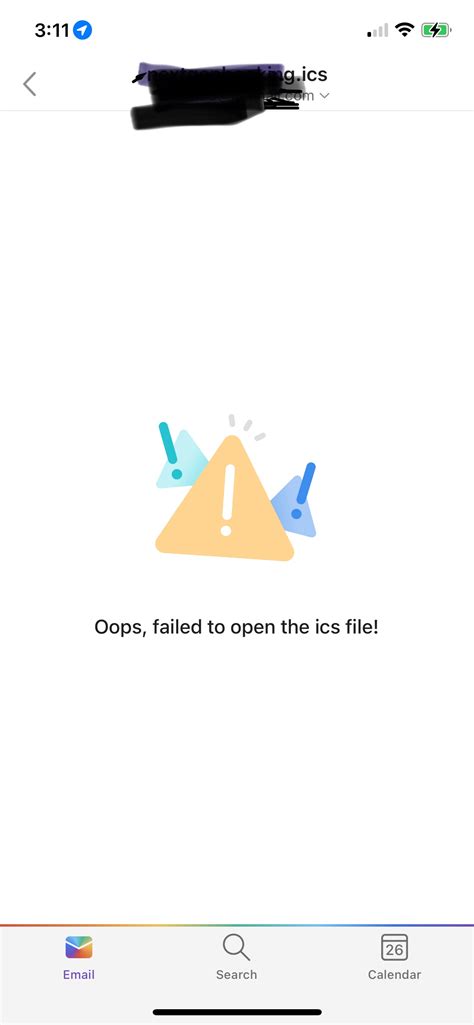Opening Ics File In Email To Add To Calen Apple Community