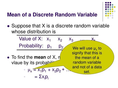 PPT Day Mean Variance Of Random Variables PowerPoint Presentation ID