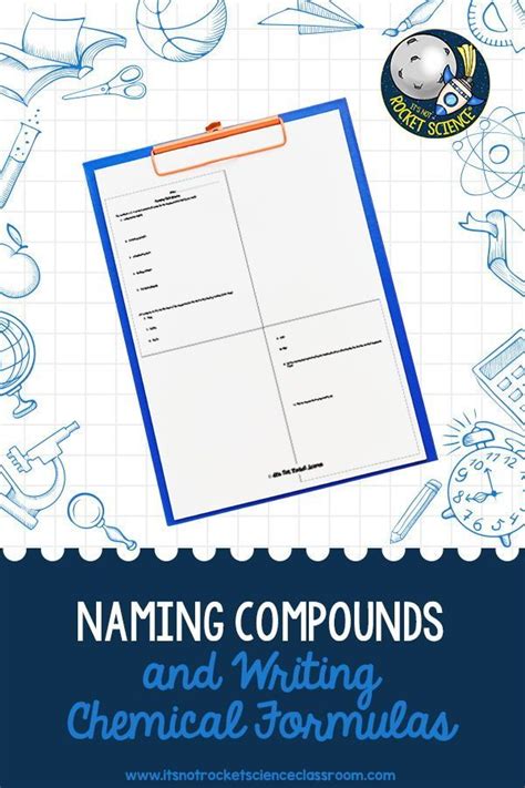 Naming Compounds And Writing Chemical Formulas Mini Unit Artofit