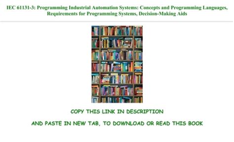 Readdownload Iec 61131 3 Programming Industrial Automation Systems Concepts And Programming