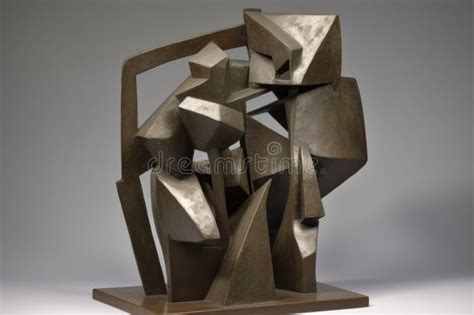 Cubist Sculpture With Angular And Geometric Shapes Stock Illustration Illustration Of
