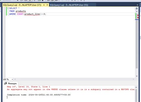 دستور COUNT در SQL Server مثال های کاربردی نیک آموز
