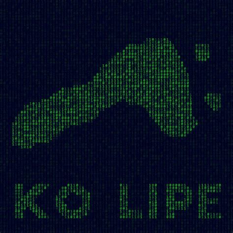 Digital Kauai Logo Island Symbol In Hacker Style Binary Code Map Of