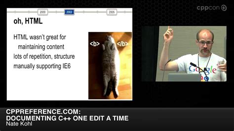 Cppcon 2014 Nate Kohl Documenting C One Edit At A Time Youtube