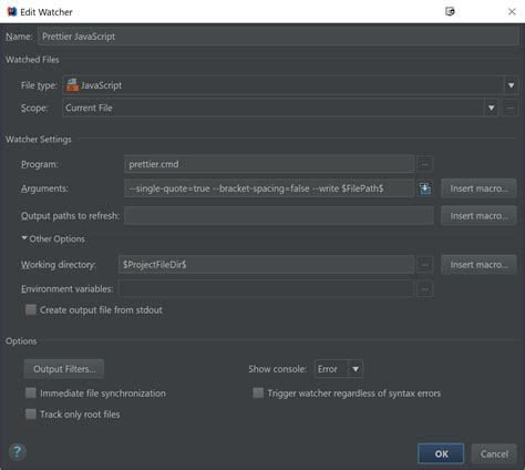 File Watcher Runs While Typing Even With Sync Off IDEs Support