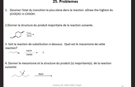 SOLVED 3 Let S Consider The Substitution Reaction Below What Is
