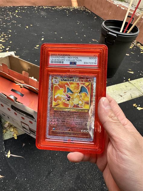 2002 Pokemon Charizard Reverse Foil 3 Legendary Collection Psa 2 Good