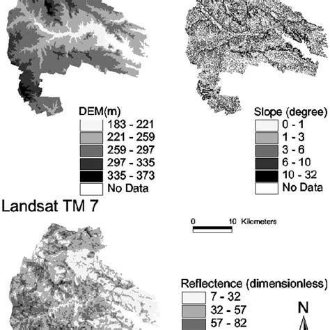 A Digital Elevation Model Dem Slope Map From The Dem And Landsat Download Scientific