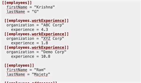 Programming For Beginners Working With Array Of Tables In Toml