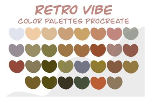 Procreate Color Palette Retro Vibe Graphic By Khim Studio Creative Fabrica