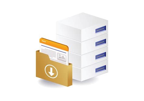 Premium Vector Concept Illustration Of Data Storage Server Technology