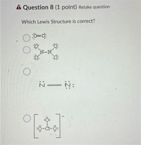 Solved A Question Point Retake QuestionWhich Lewis Chegg