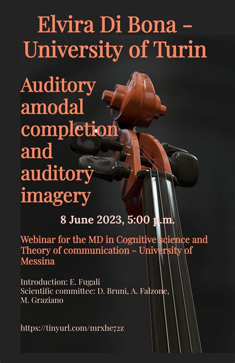 Webinar Prof Elvira Di Bona On “auditory Amodal Completion And Auditory Imagery” Cognitive
